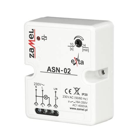 Automat Schodowy Asn 02 Zamel 230v 16a 10s 10min Oświetlenie