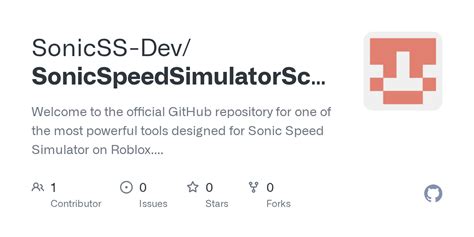Github Sonicss Devsonicspeedsimulatorscript Welcome To The Official Github Repository For