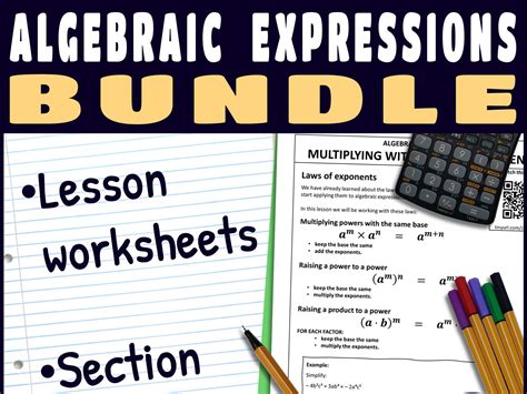 Grade 8 Maths Term 2 Algebraic Expressions Section Bundle Caps Teaching Resources