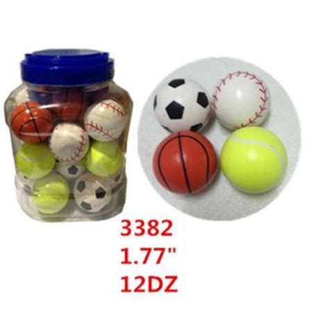 Abc Trading Wholesale Assorted Sport Bouncing Ball 177 24pcjar 12