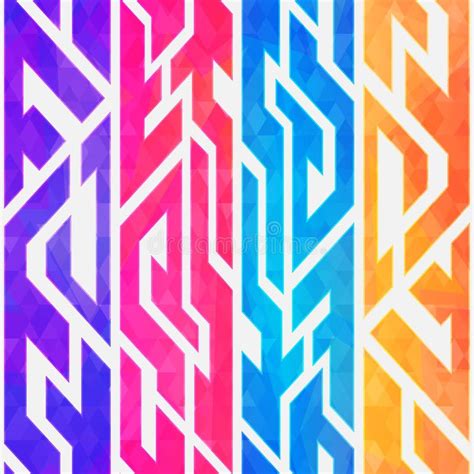 Rainbow Color Geometric Seamless Pattern Stock Vector Illustration Of Ornament Cover 123274807