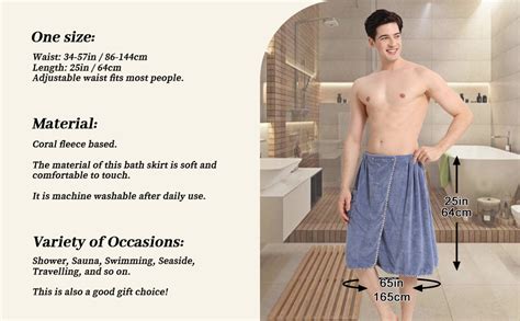 Gosche Mens Bath Towel Wrap Body Towels For Shower