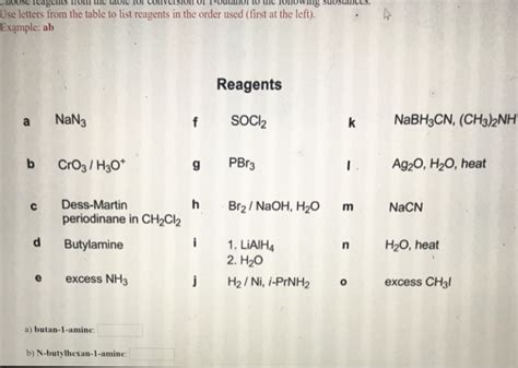 Solved choose reagents from the table for conversion of | Chegg.com