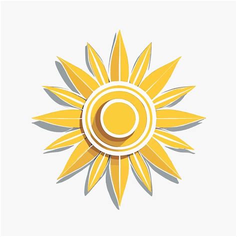 Premium Vector Yellow Sun Logo On A White Background