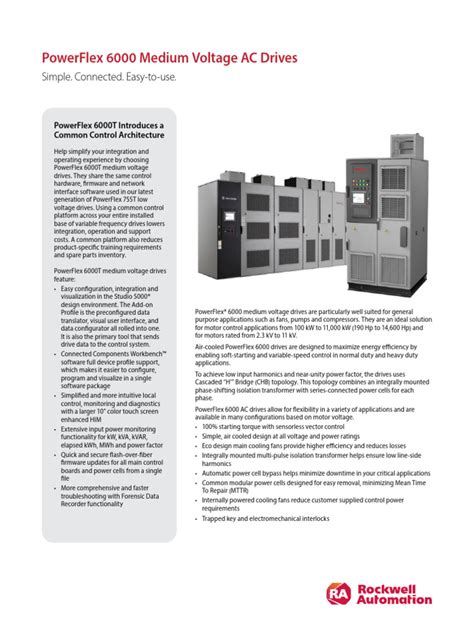 Powerflex 6000 Medium Voltage Ac Drives Simple Connected Easy To Use