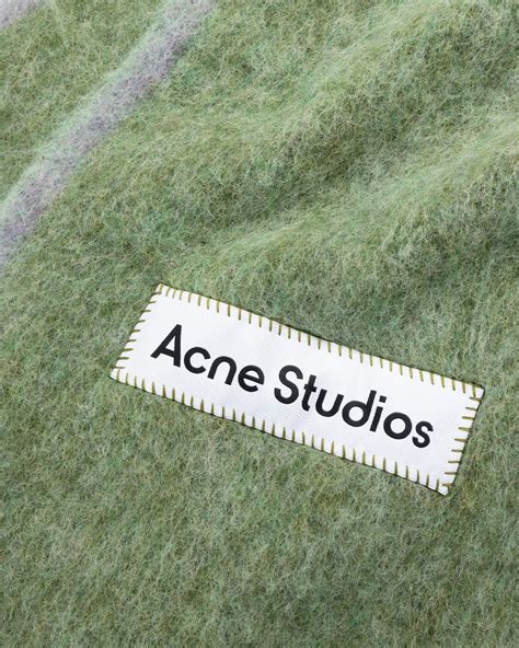 Acne Studios Wool Mohair Scarf Grass Green