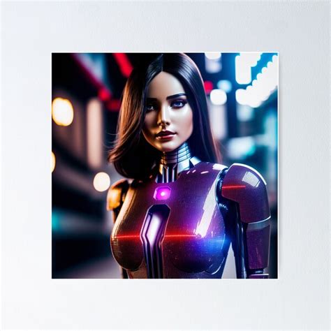 Sexy Futuristic Android Robot Poster For Sale By Maniock Redbubble