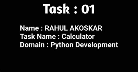 Akoskar Rahul On Linkedin Pythonprogramming Calculatorproject