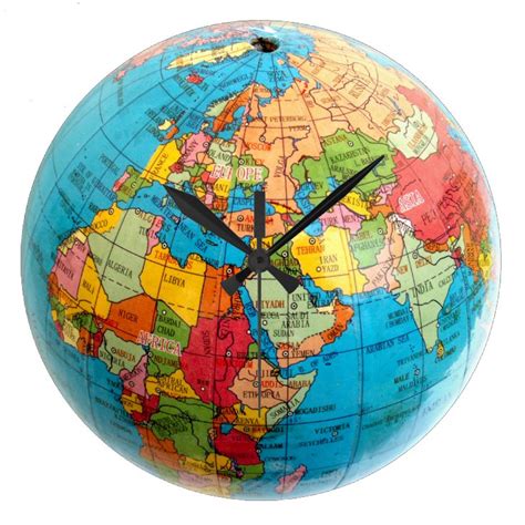 Globe Clock Zazzle