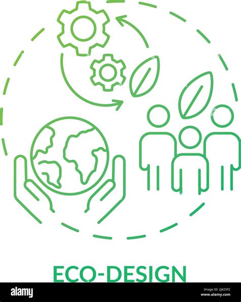 Eco Design Green Gradient Concept Icon Stock Vector Image And Art Alamy