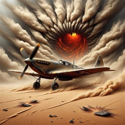 Spitfire Chased By Sandstorm 1 Vintage Spitfire Chased By