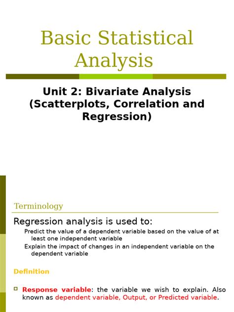 Unit 2 Scatterplots Correlation And Regression Summer 2021 Pdf