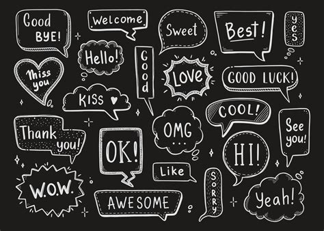 Comic Speech Bubble Set With Dialog Word 20290789 Vector Art At Vecteezy