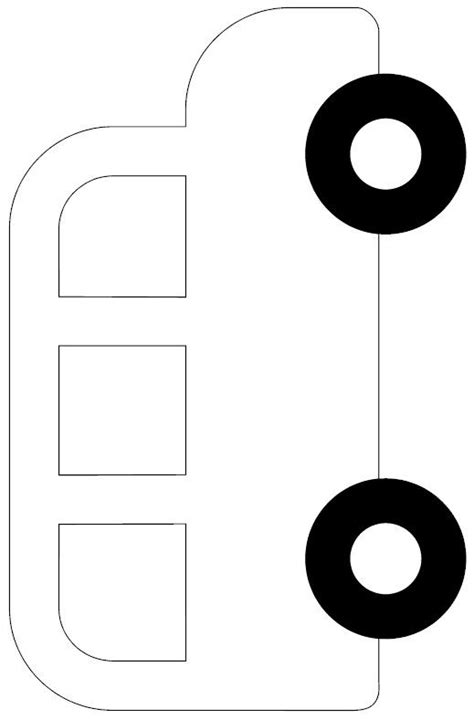 School Bus Craft Template