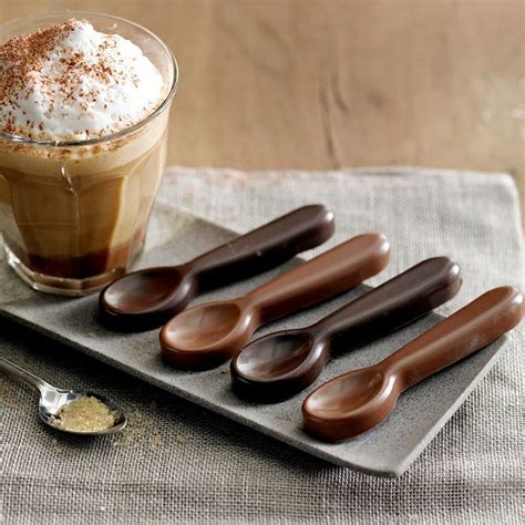 Chocolate Spoons Made With A Silicone Mould Great Finishing Touch For