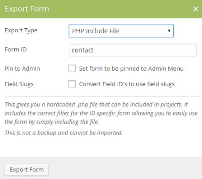 Export Php Wordpress Form Builder Caldera Forms