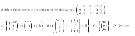 Solved Which Of The Following Is The Solution Set For This Chegg Com