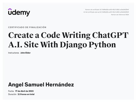 samuel romero on linkedin udemy course completion certificate