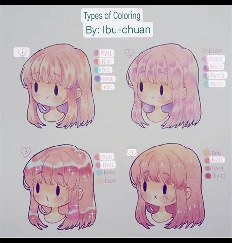 Four Types Of Pink Hair Disegni Outline Come Disegnare I Capelli