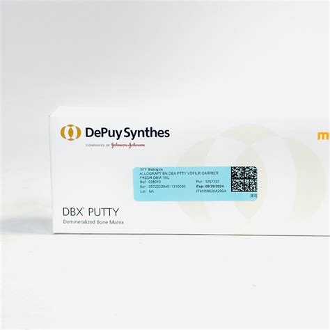 New Depuy Synthes Ref 038010 Dbx Putty Demineralized Bone Matrix 1cc Exp 2024 09 Disposables