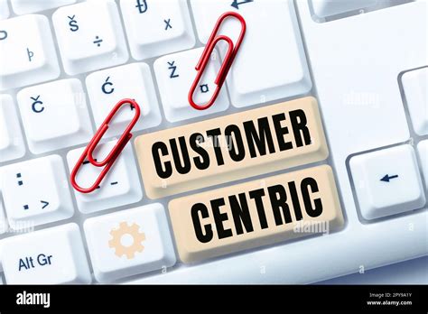 Sign Displaying Customer Centric Business Concept Process Of Looking After Customers To Ensure