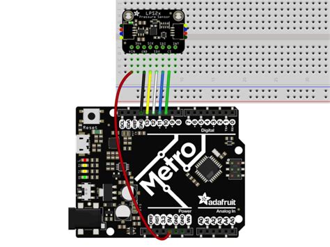 arduino adafruit lps25 and lps22 barometric pressure and temperature