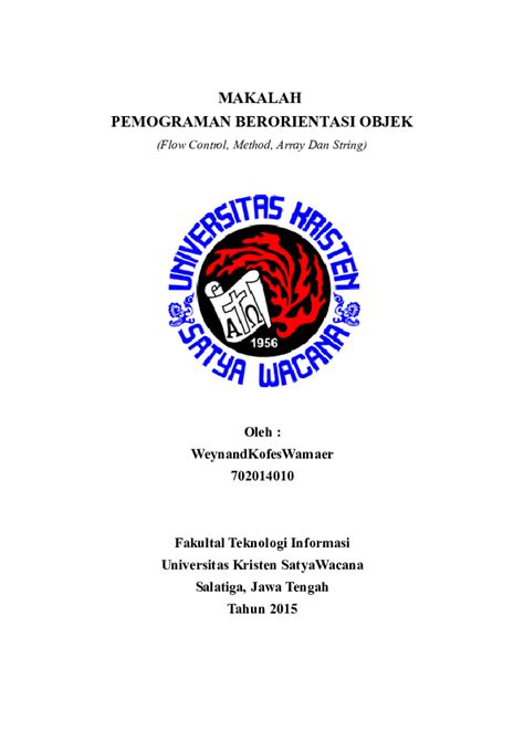 Doc Makalah Pemograman Berorientasi Objek Flow Control Method