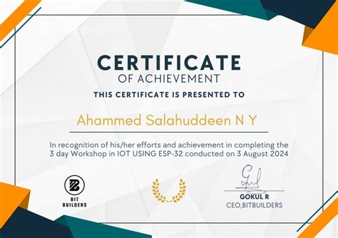 ahammed salahuddeen on linkedin completed a 3 day workshop on iot