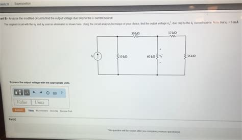 Solved Part B Analyze The Modified Circuit To Find The O Chegg