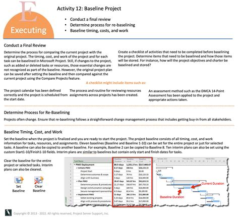 12 Baseline Project Workflow Microsoft Project Master Class Training