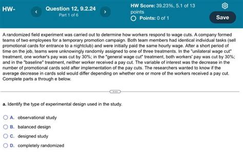 Solved A Randomized Field Experiment Was Carried Out To