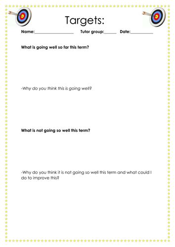 target mentoring sheets ks2 ks3 teaching resources
