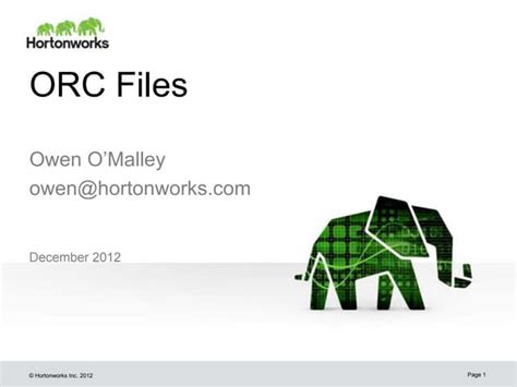 Orc File Introduction Ppt Orc File Introduction Ppt