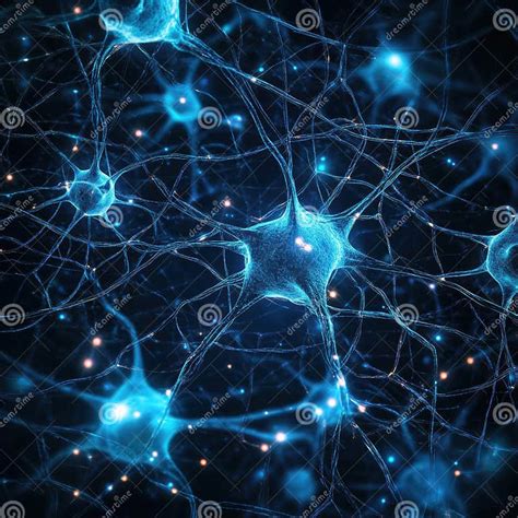 Neurons Interconnected in a Vibrant Network Showcasing Activity within the Human Brain ...
