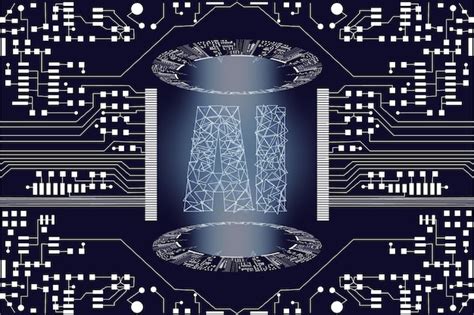 인공 지능 ai 방문 페이지 딥 러닝 개념에 대 한 웹 사이트 템플릿입니다 프리미엄 벡터
