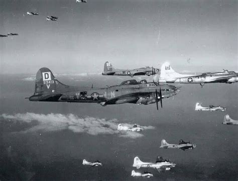 The Mighty Eigth B 17 Flying Fortress In Formation