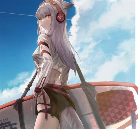 Safebooru 1girl Absurdres Alternate Costume Animal Ears Arknights