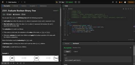 Resolved Problem 2331 On Leetcode Aditya Raj Posted On The Topic