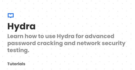 Hydra Tutorials
