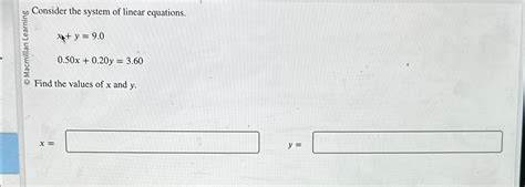 Solved ∞∞ ﻿consider The System Of Linear