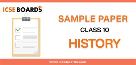 Download ICSE Sample Papers For Class 10 History Civics In Pdf