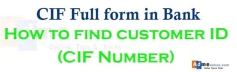 What Is A CIF Number In Banking Meaning Of CIF In Banking CIF Ka Full Form
