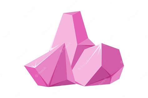 Premium Vector Crystals Broken Into Pieces Smashed Ruby Crystals Broken Gemstones Or Pink