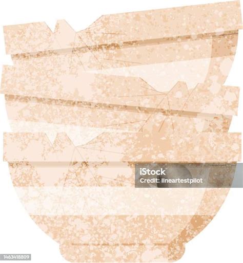 금이 간 오래 된 그릇 그래픽 벡터 일러스트 레이 션 아이콘의 스택 금이 간에 대한 스톡 벡터 아트 및 기타 이미지 금이 간 더미 도예 Istock