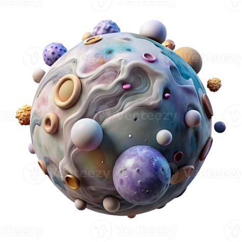 Dramatic Creative Planet Texture Gaseous Atmosphere Isolated For