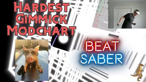 The Hardest Gimmick Modchart In Beat Saber First Pass Youtube