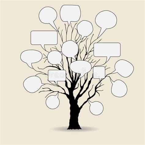 Abstract Tree With Speech Bubble Stock Illustration Illustration Of