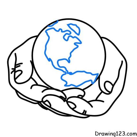 ステップ3： 地球上に大陸を描いてみよう