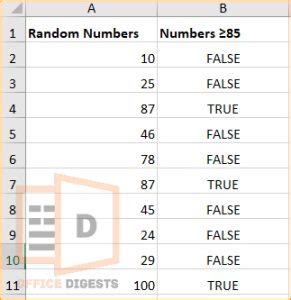 Use Greater Than Or Equal To Symbol In Excel 4 Examples