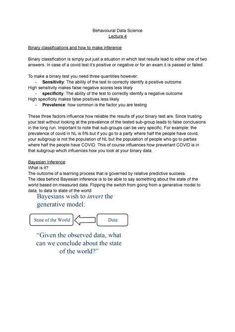 Behavioural Data Science Lecture 4 Behavioural Data Science Lecture 4 Binary Classifications